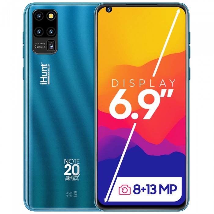 Telefon mobil iHUNT Note 20 ApeX, 6.9'', Dual Sim, RAM 2GB, Stocare 16GB, 3G, Blue - Pret ...